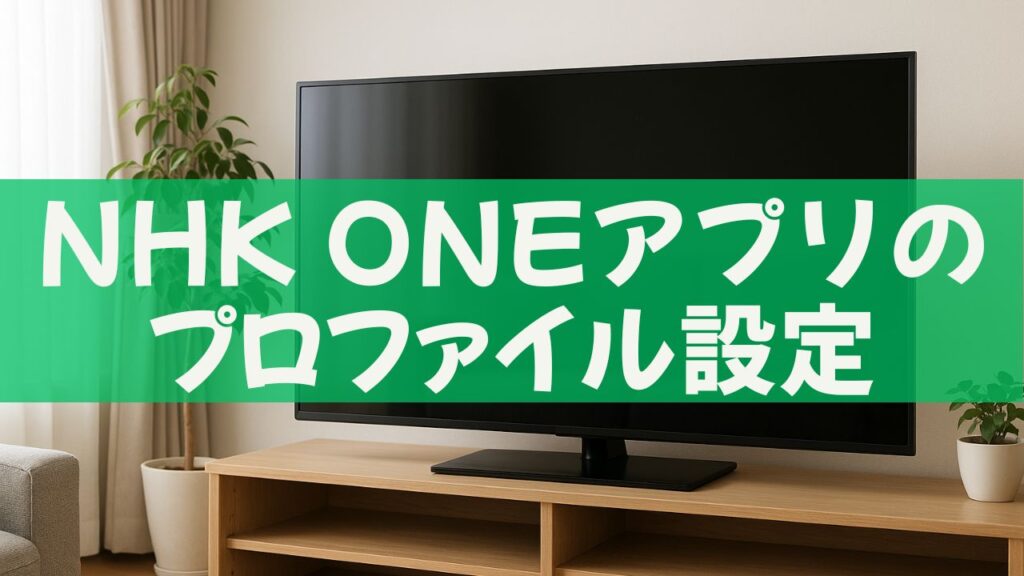 これで解決！NHK ONEアプリのプロファイル設定の疑問を一挙に解消